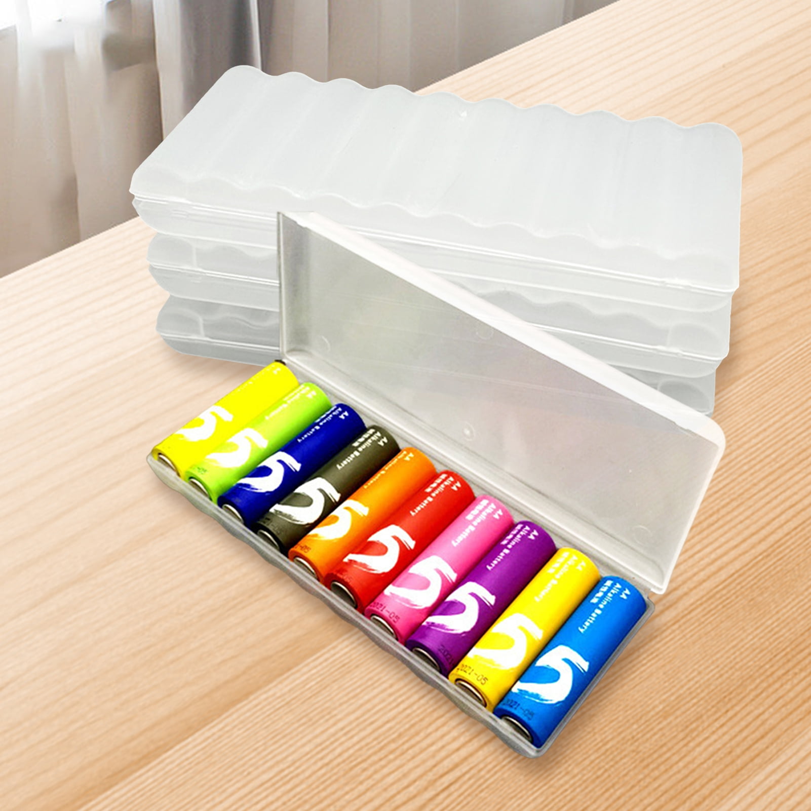 ZenCart Translucent Battery Storage Box with Lid Large Capacity 10 ...