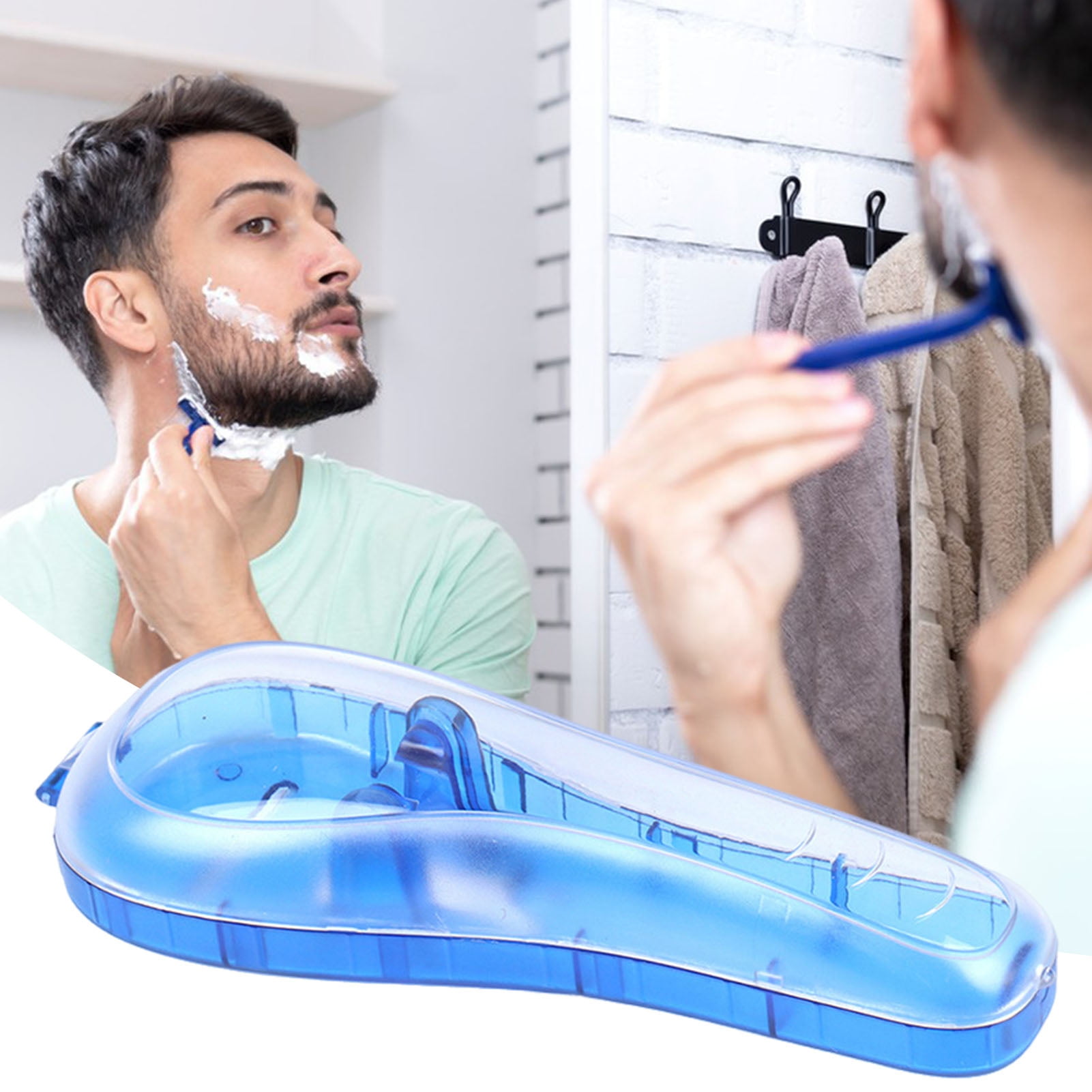 ZenCart Transparent Razor Storage Box Portable Travel Men Manual ...