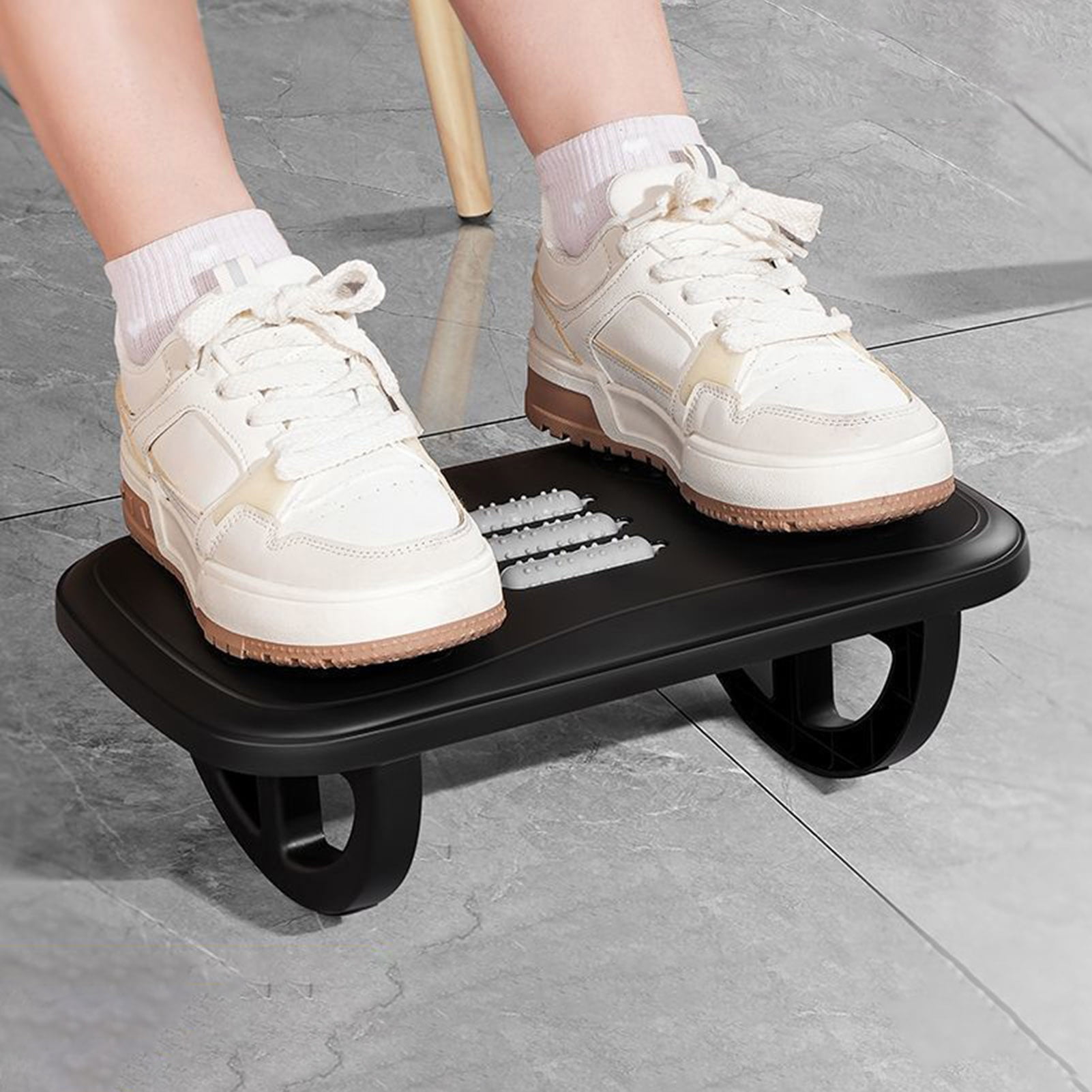 ZenCart Under-Desk Foot Rest with Massage Roller Heavy Duty Portable ...