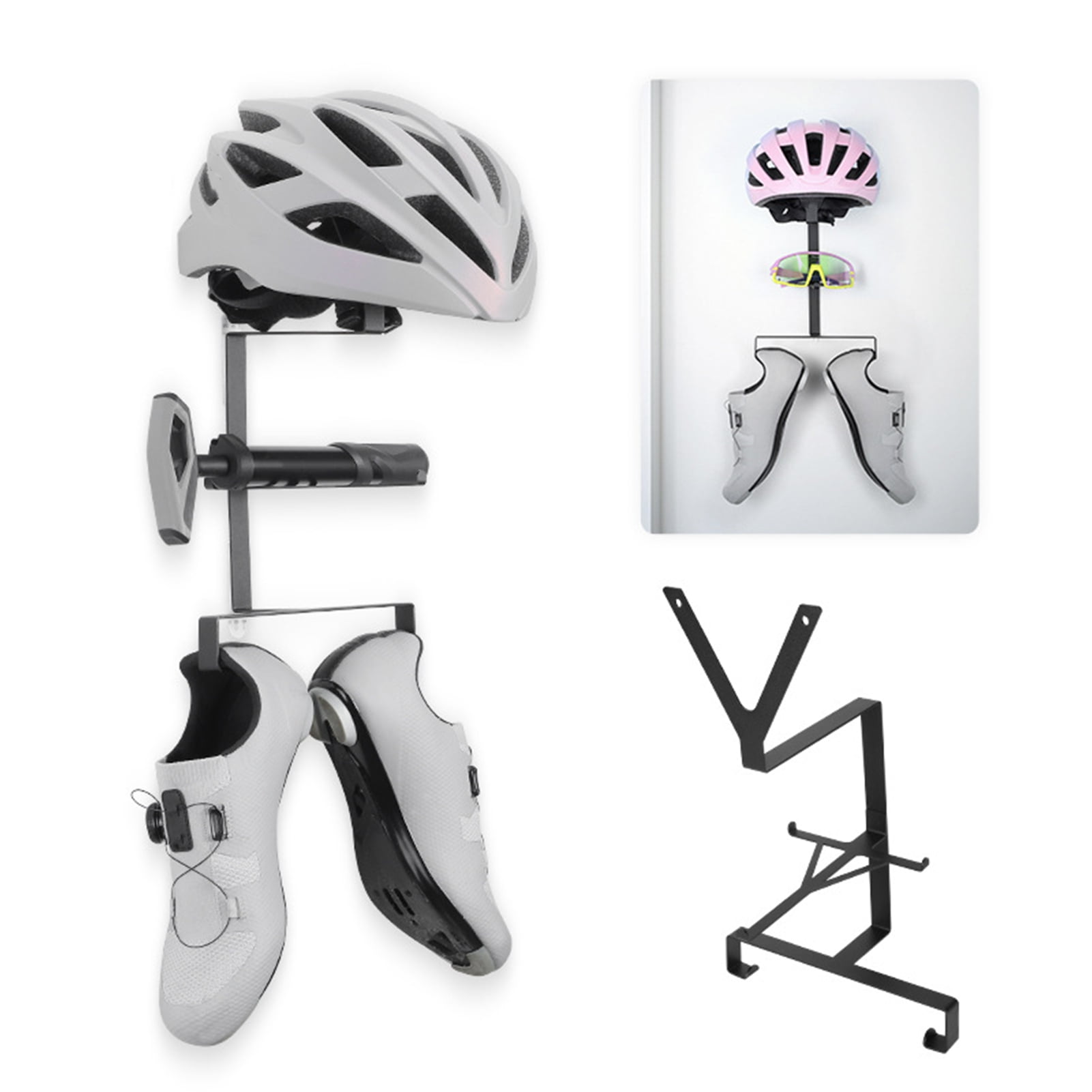 ZenCart Wall Mount Motorcycle Helmet Holder Heavy Duty Steel Motorbike ...