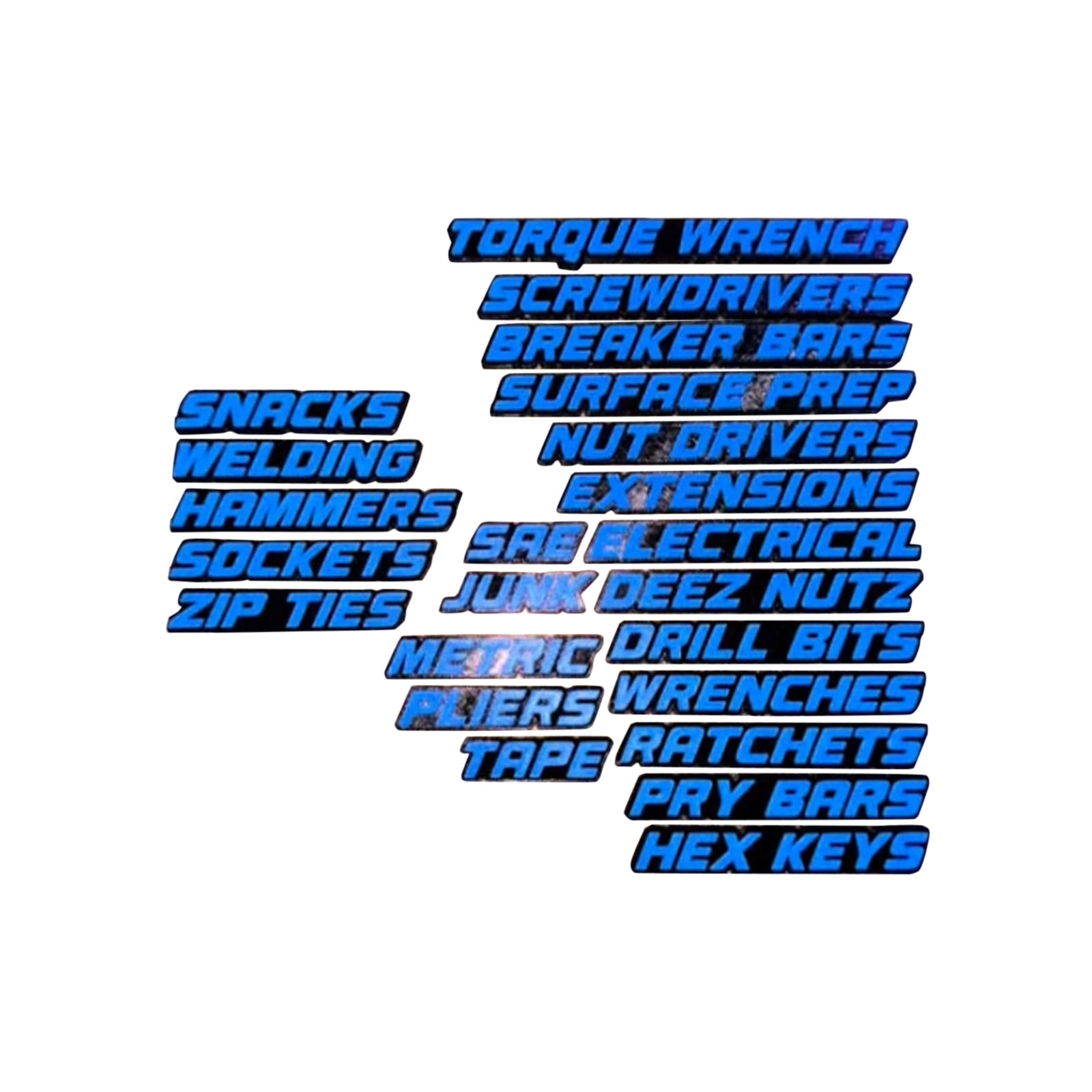 ZenNest Toolbox Drawer Tags 3D Tool Box Organizer Labels Mini Reusable ...