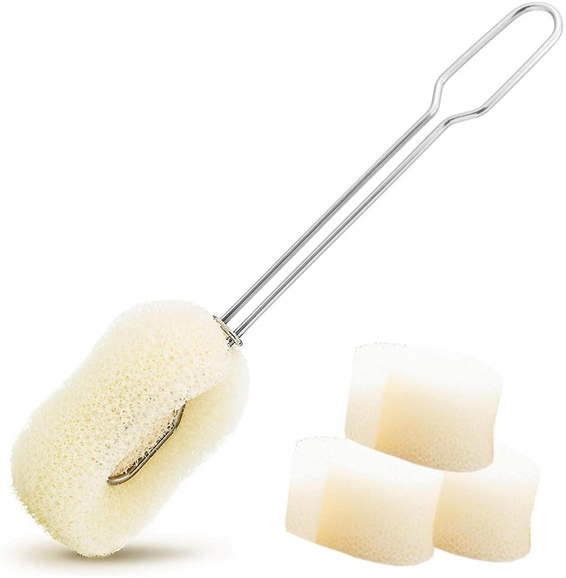 ZenSpace Bottle Sponge Brush Scrubber Stainless Steel Sponge Head ...