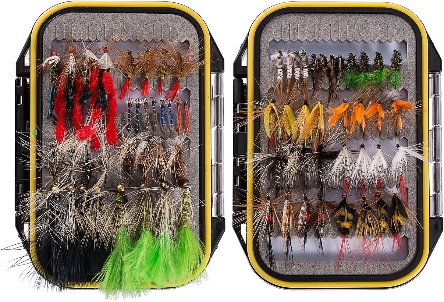 ZenSpace Fly fishing set fly set fly box for trout bass fishing, 72 ...