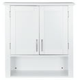 "ZenSports Mounted White Bathroom Wall Cabinet with 2-Doors, Over-the ...