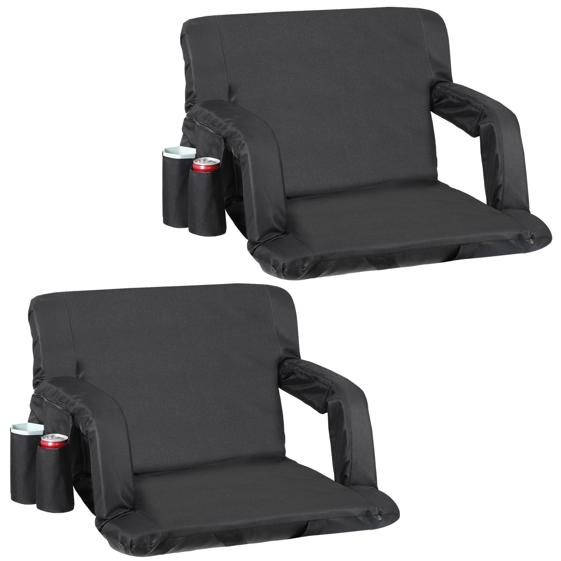 ZenSports 2 Pack 25-in Extra Wide Stadium Seat Chair 6 Reclining ...