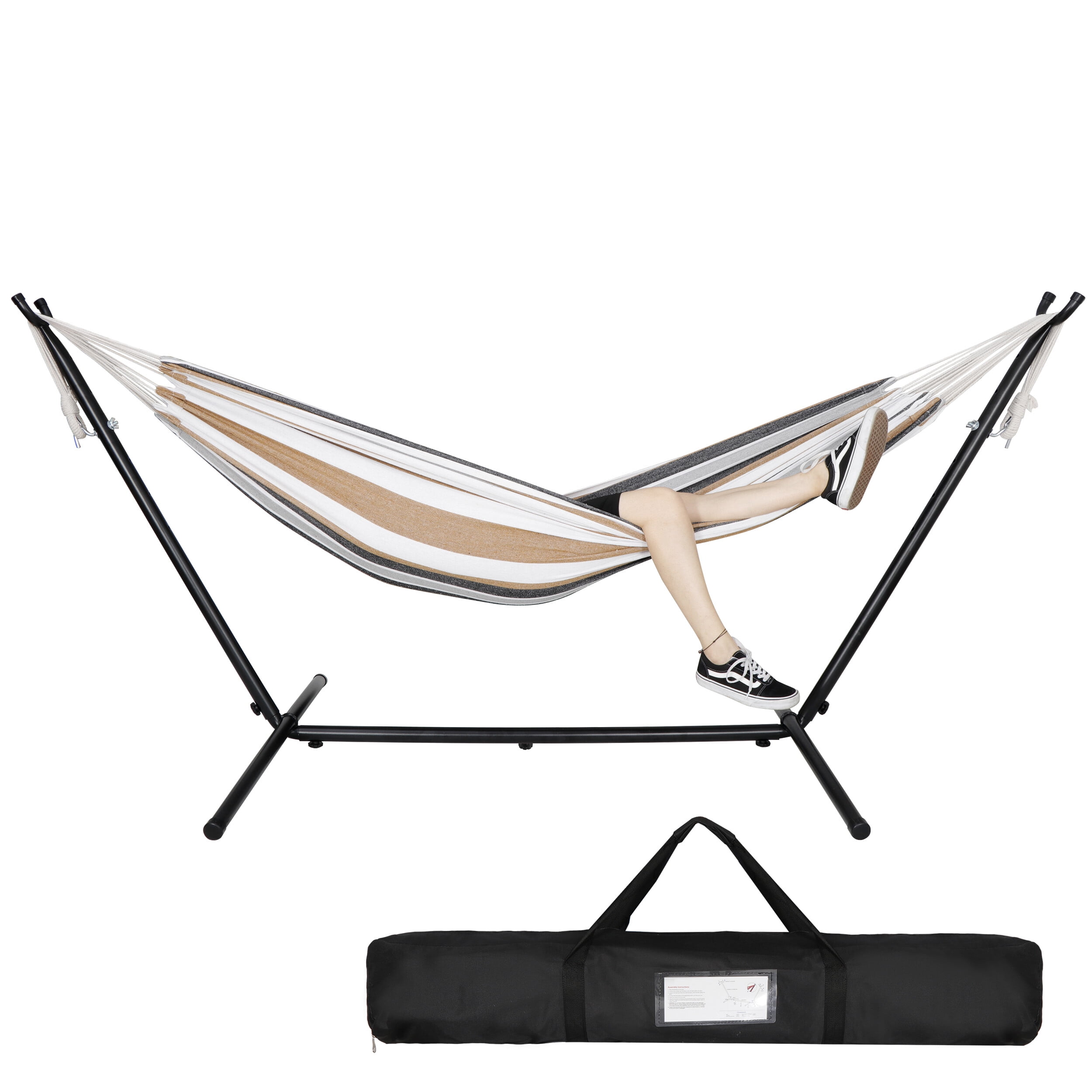 ZenSports 450lbs 9FT Double Hammock Stand for 2-Person, Portable with ...