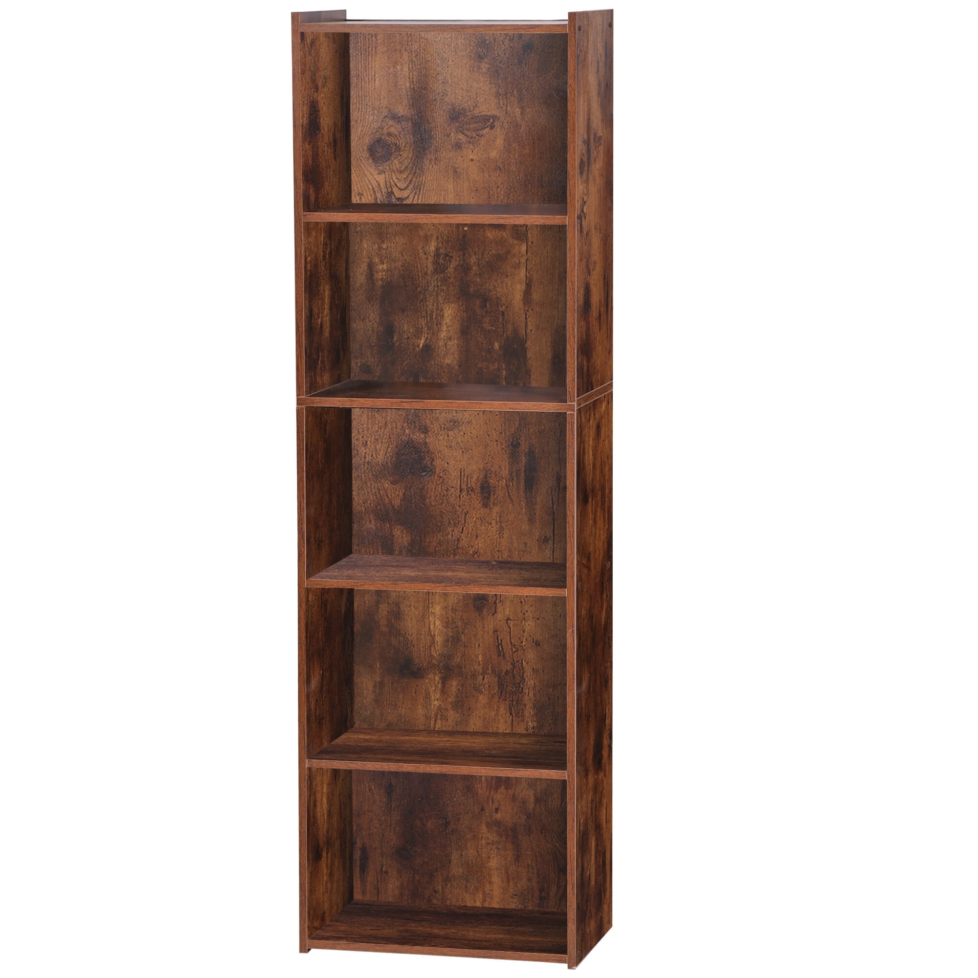 ZenSports 5-Shelves Narrow Bookcase Small Open Modern Bookshelf Storage ...