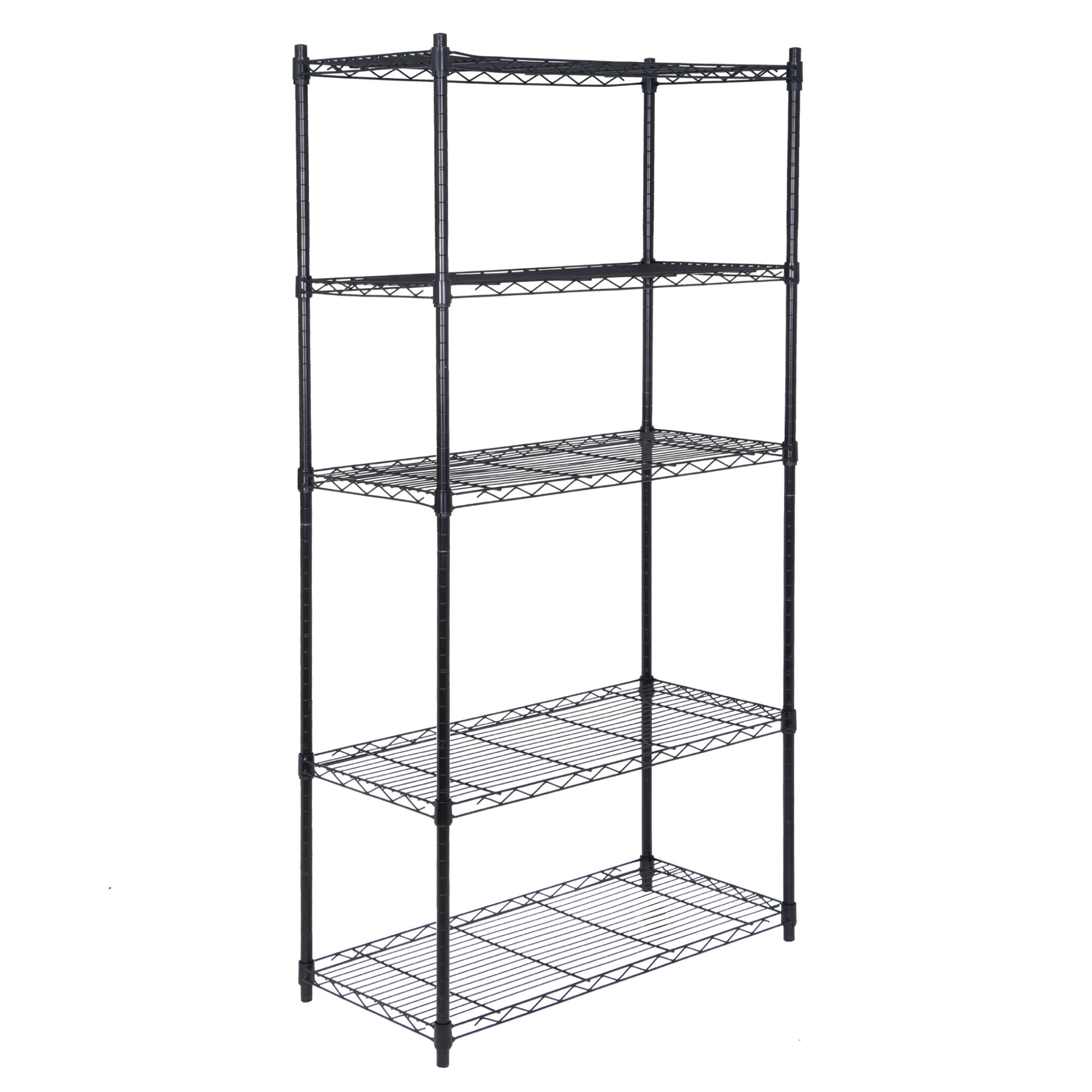 ZenSports Heavy-Duty 5-Tier Steel Wire Shelving Unit, 300lbs Storage ...