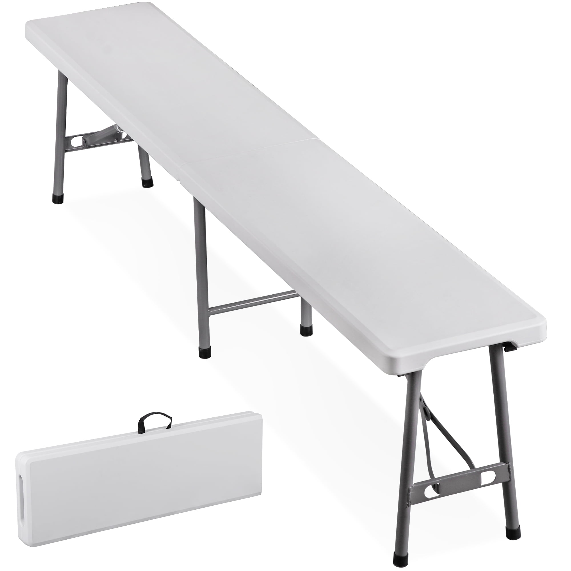 ZenSports 6FT Folding Bench Plastic Bench 660lbs for Indoor Outdoor ...