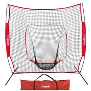 Athletic Works 7ft x 7ft Hit Pitch Training Net for Baseball Softball ...