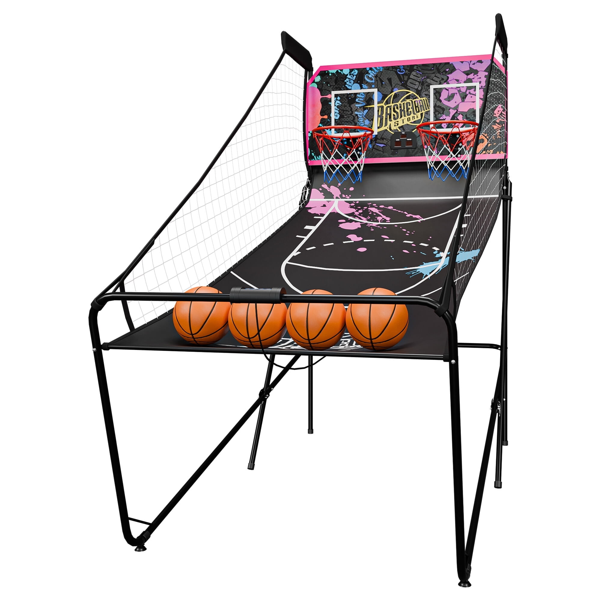 ZenSports Foldable Indoor Kids Basketball Arcade Game Machine - 2 ...