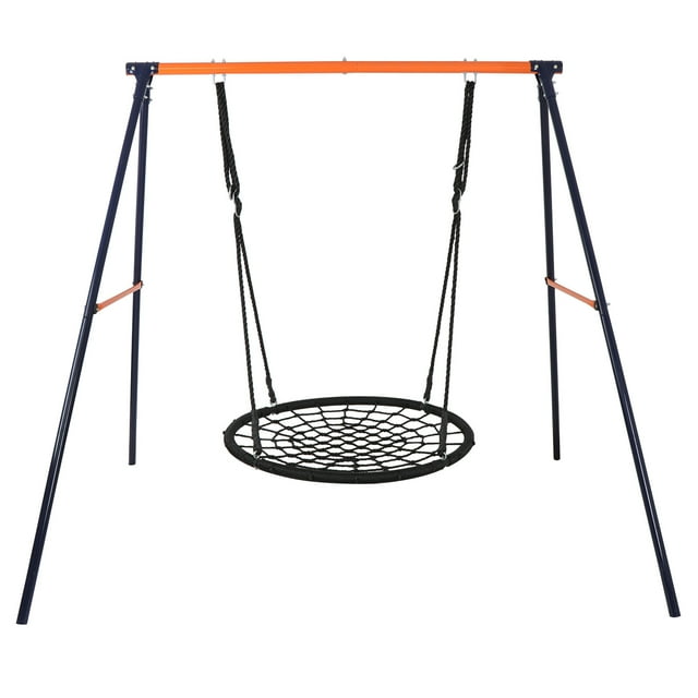 ZenSports Kids Outdoor Spider Swing Set, Heavy-Duty 440lbs, 40’’ Saucer ...