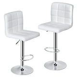 ZenSports Indoor Steel Barstools Set of 2, Height Adjustable Swivel PU ...