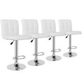 ZenSports Indoor Chairs Set of 4 - PU Leather Swivel Barstools with ...