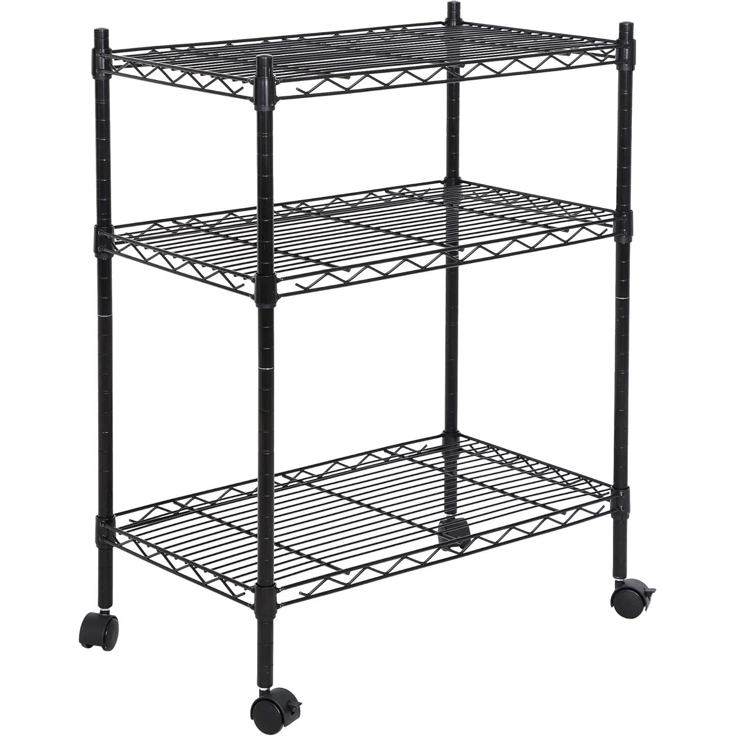 ZenStyle 3-Tier Adjustable Shelving Unit, Commercial-Grade Steel Wire ...