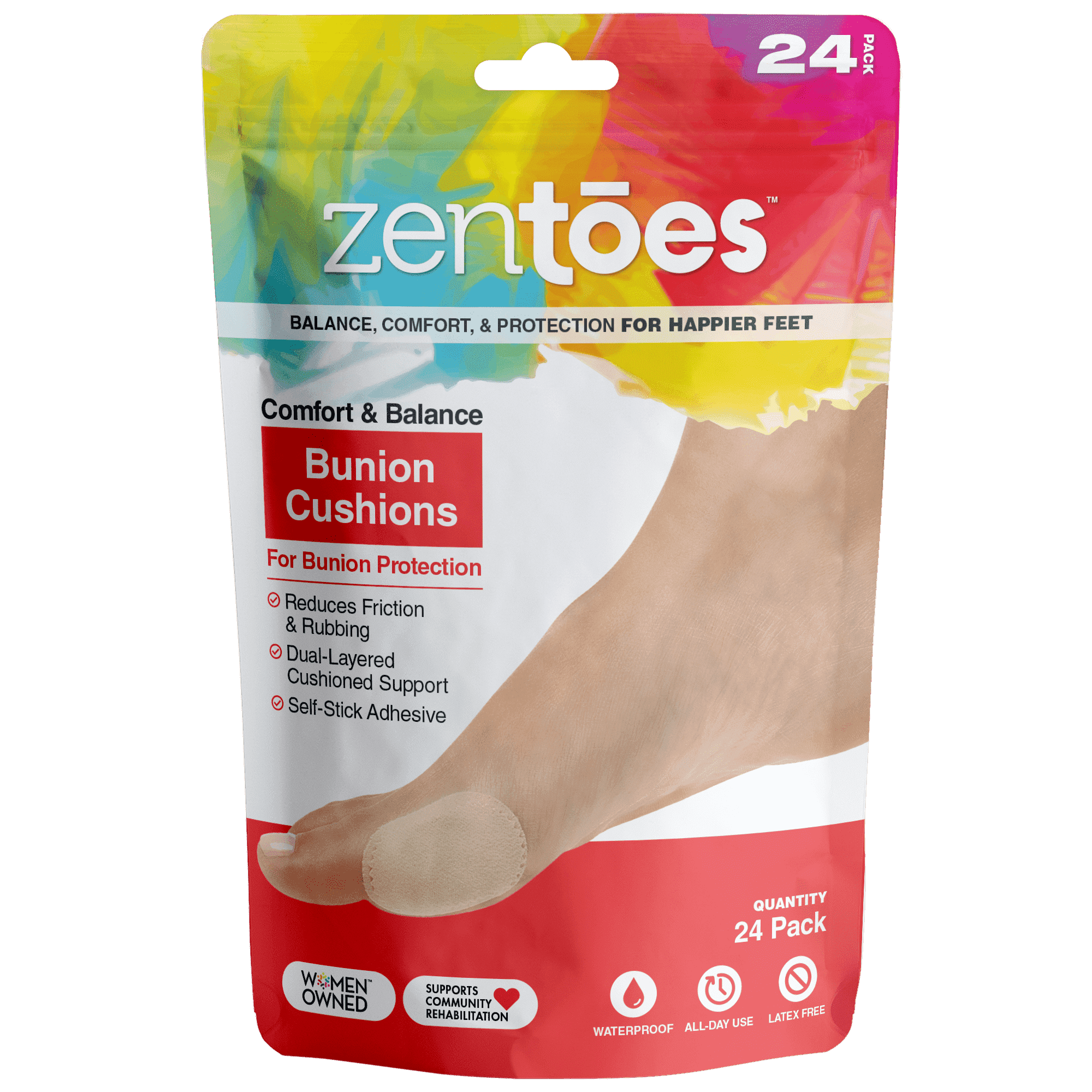 ZenToes Bunion Cushions Pads Guard and Bunion Cushion Protect Bunions ...