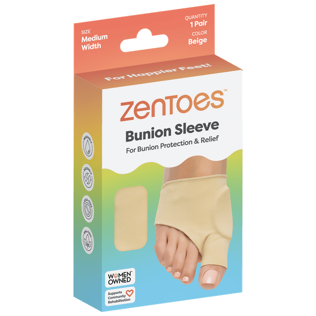 ZenToes Bunion Protector Sleeves with Gel Padding - 1 Pair for Men and ...