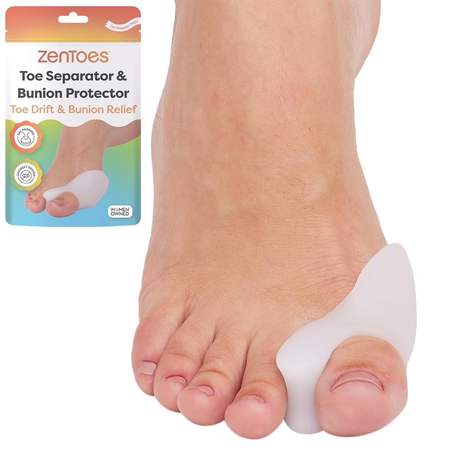 ZenToes, Gel-Lined Fabric Open Toe Tubes, 5 ct, Corn Blister Protector ...