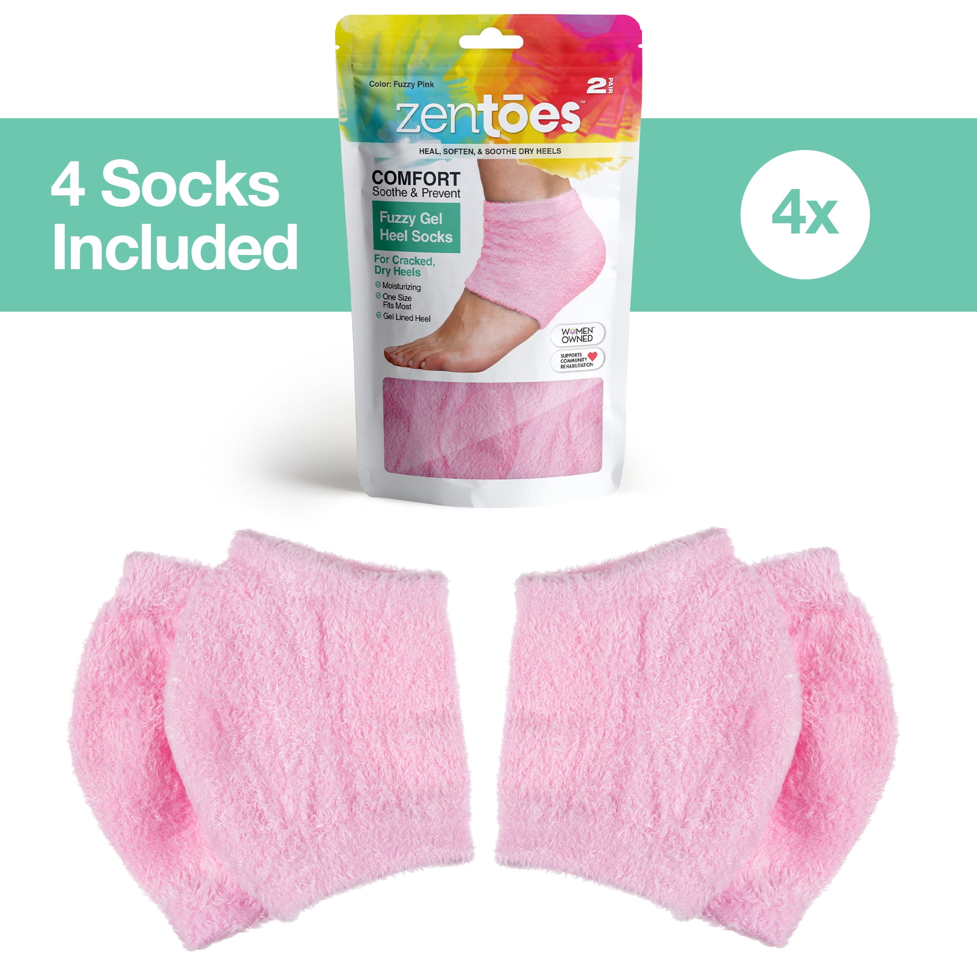 ZenToes Moisturizing Fuzzy Sleep Socks with Vitamin E, Olive Oil and ...