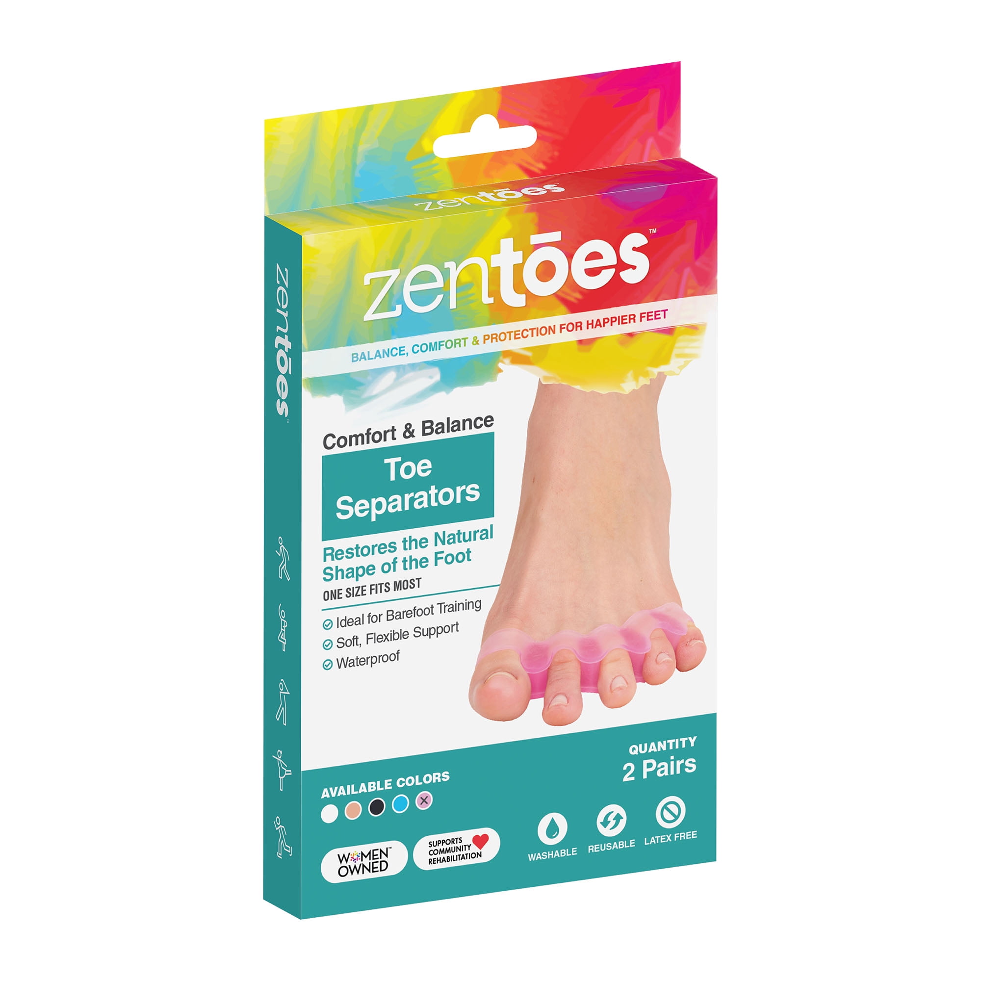 ZenToes Silicone Toe Spacers for Correct Toe Alignment, Bunion and ...