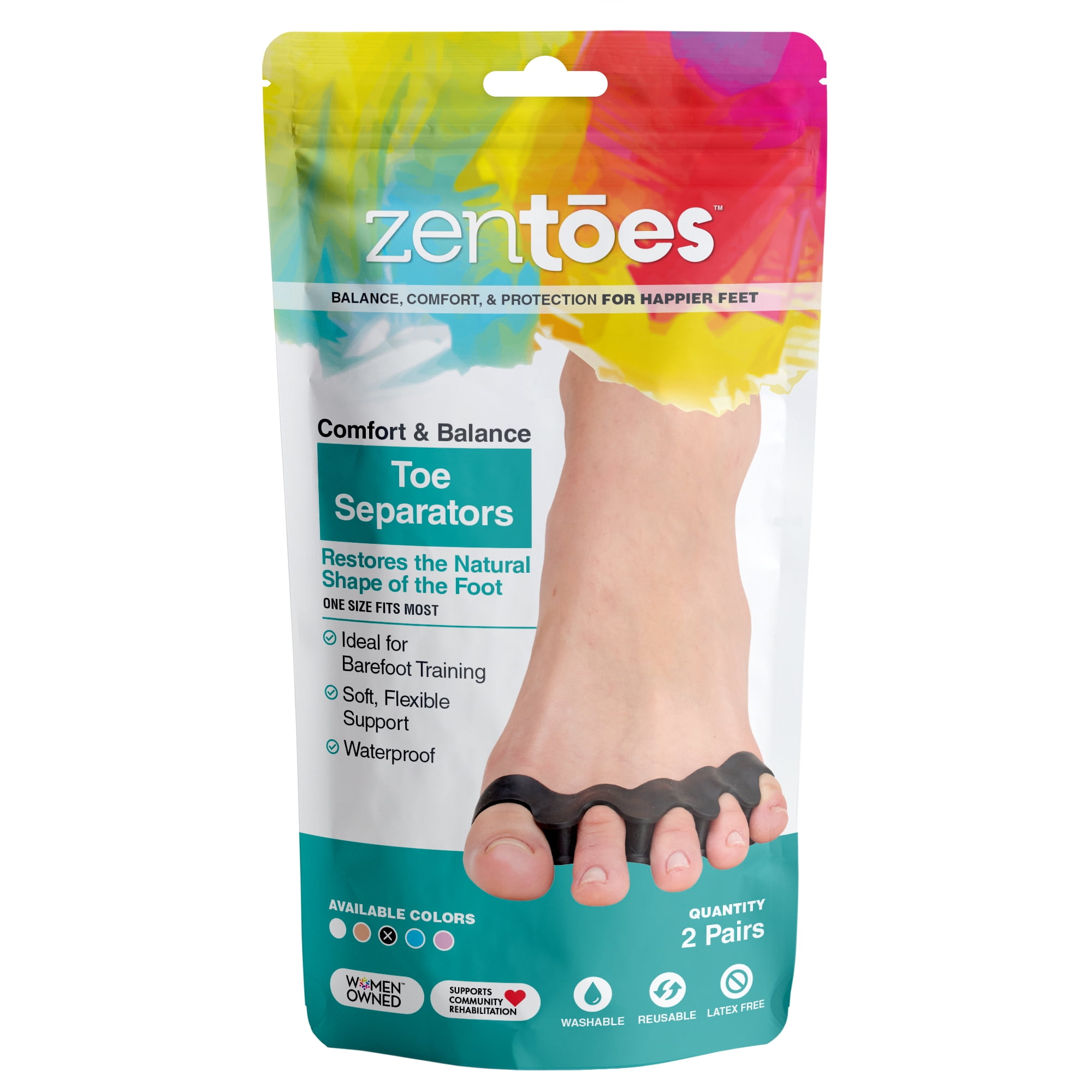 ZenToes Silicone Toe Separator Spacers for Correct Toe Alignment ...