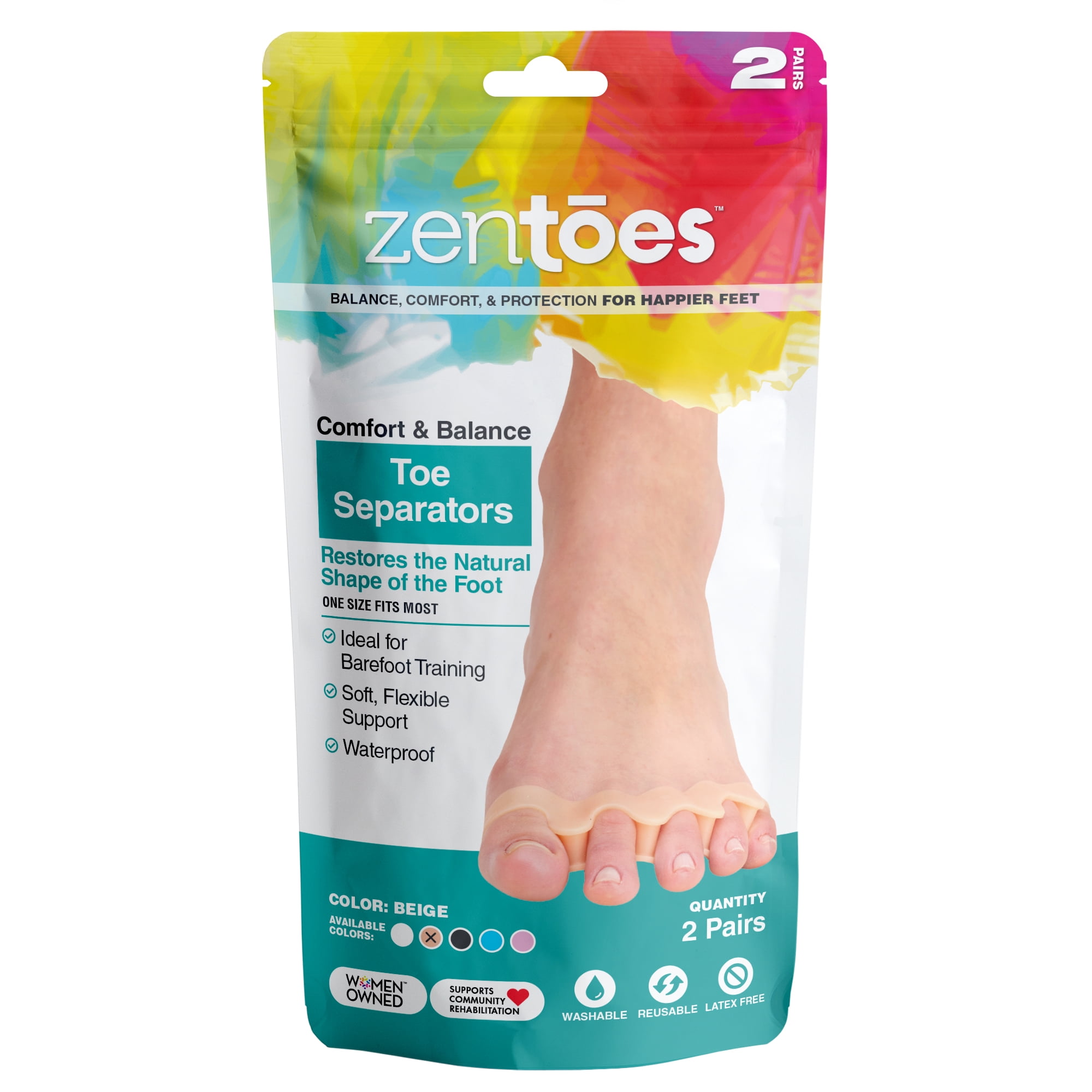 ZenToes Silicone Toe Spacers for Correct Toe Alignment, Bunion and ...