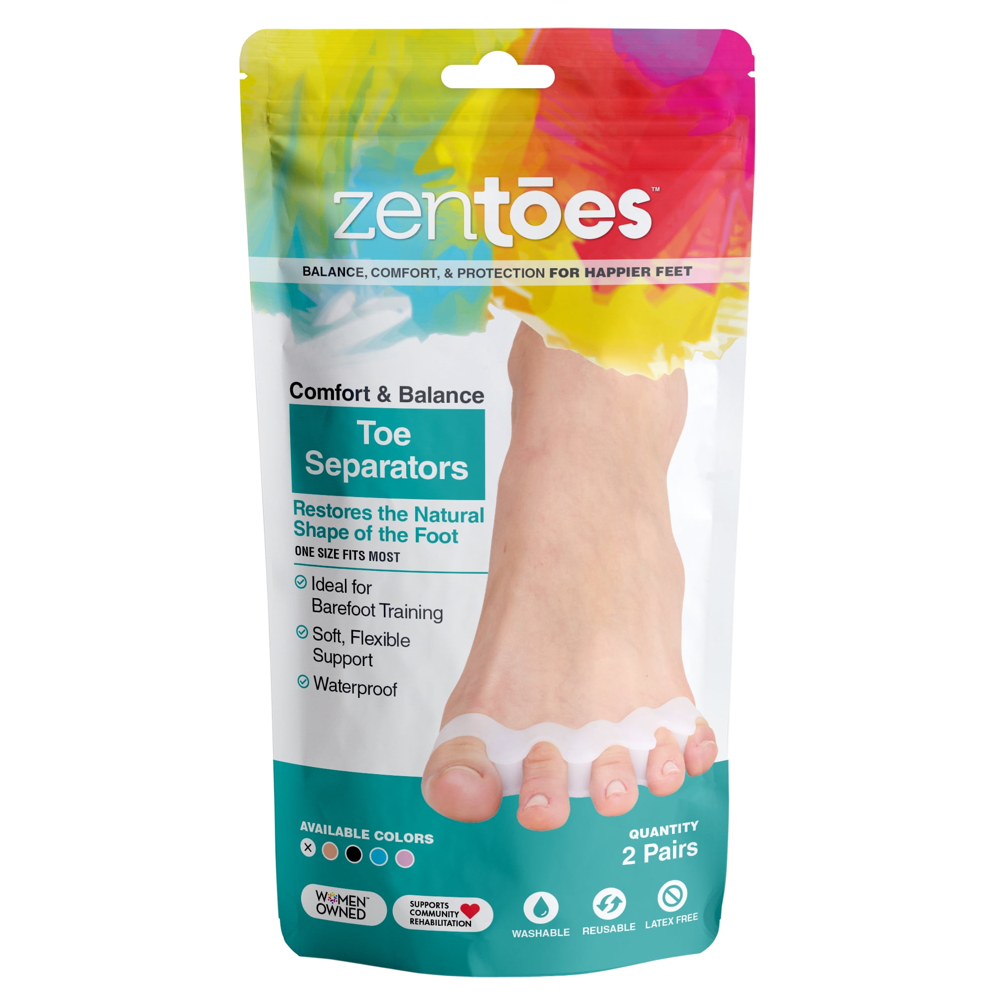 ZenToes Gel Toe Separators for Foot Care, Toe Correction - Bunion and ...