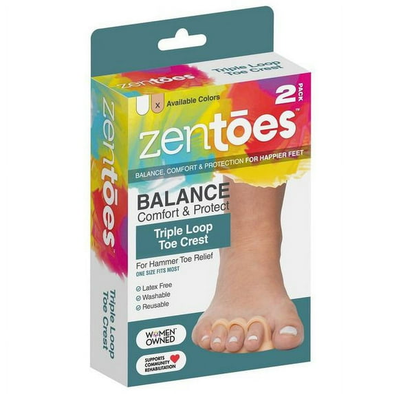 ZenToes Triple Loop Toe Crest For Hammer Toes HSA/FSA Eligible ...