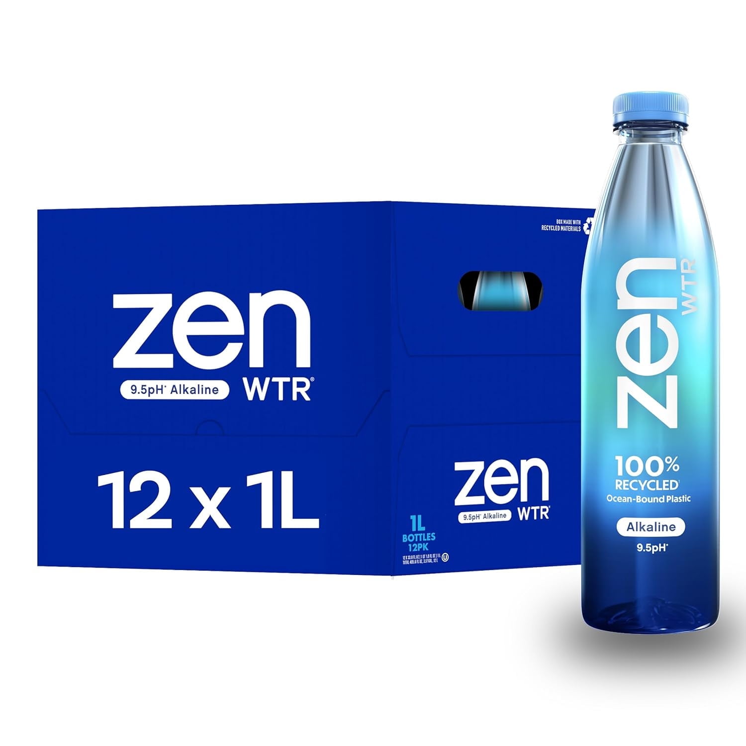 ZenWTR Ultra-Pure, Vapor Distilled Water, 1 Liter (Pack of 12) Bottled ...