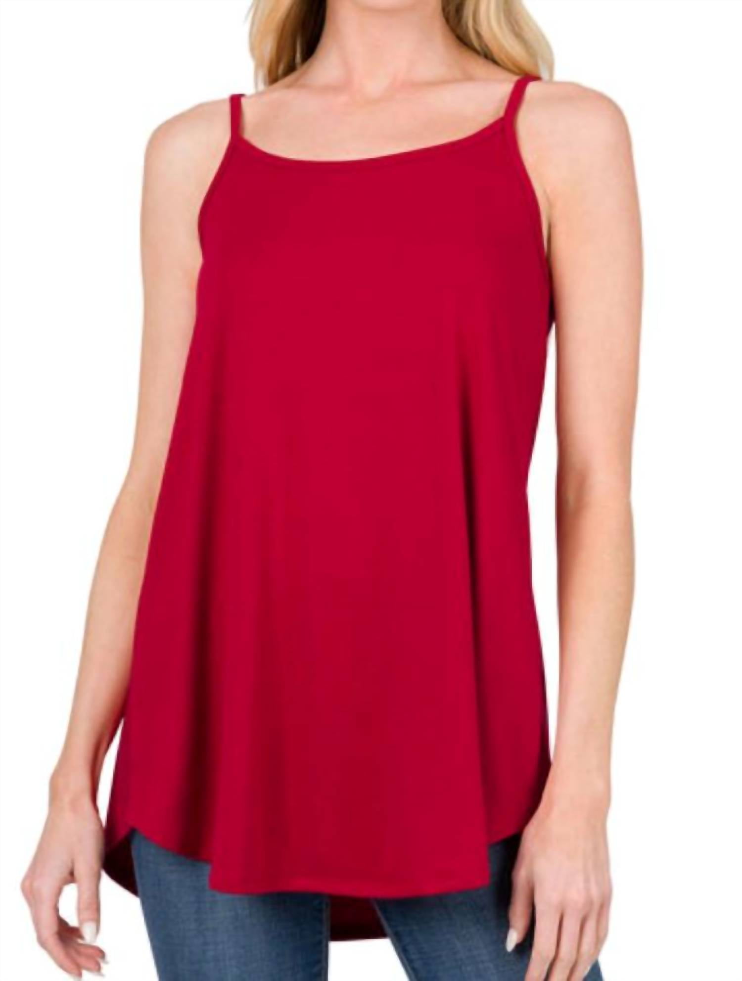 Zenana Front And Back Spaghetti Cami - Walmart.com