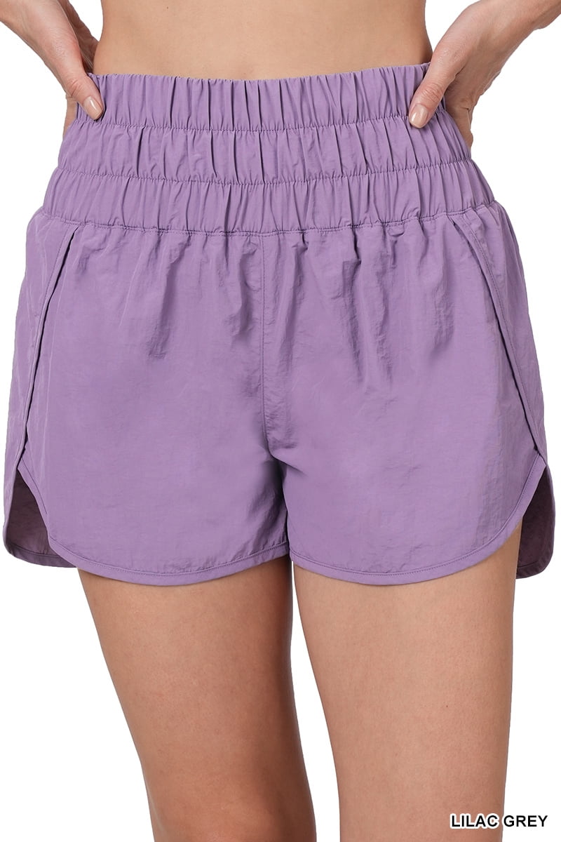 Zenana Plus Size Casual Windbreaker Smocked Waistband Running Active ...