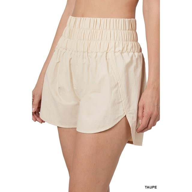 Zenana Plus Size Casual Windbreaker Smocked Waistband Running Active ...