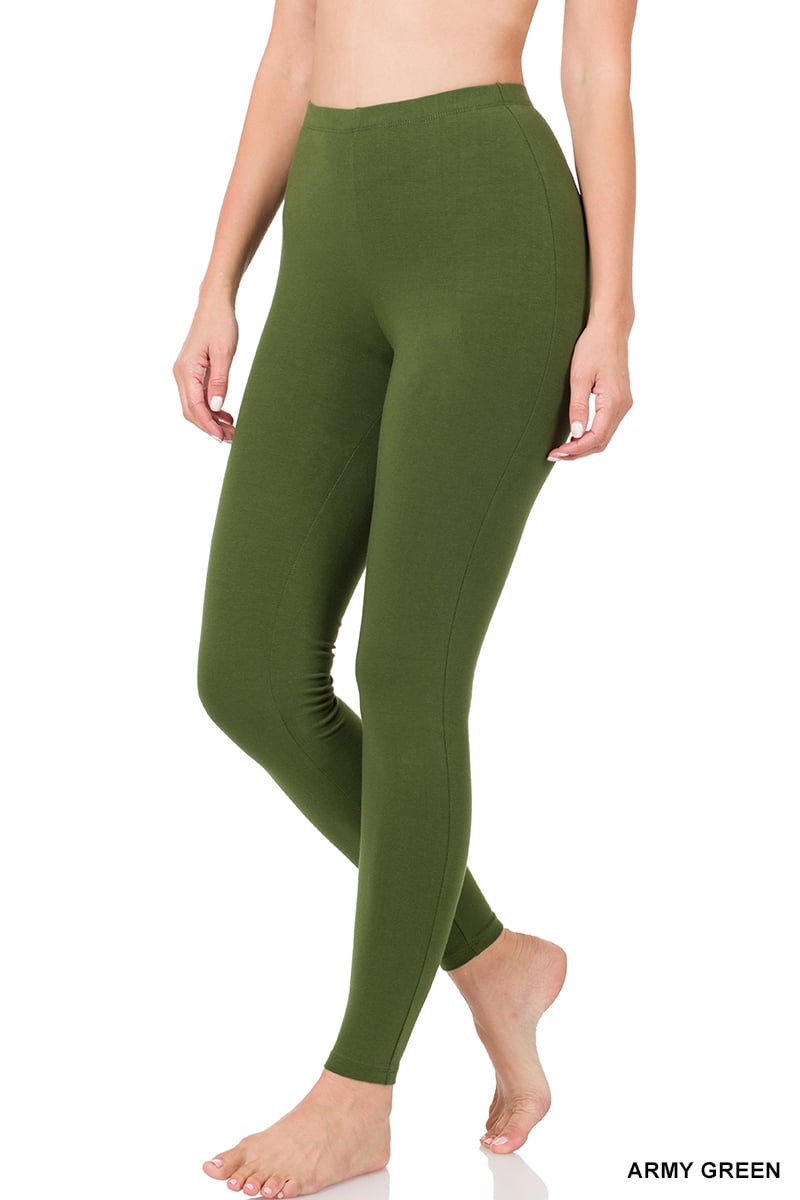 Zenana Plus Size High Waist Full Ankle Length Premium Thick Cotton ...