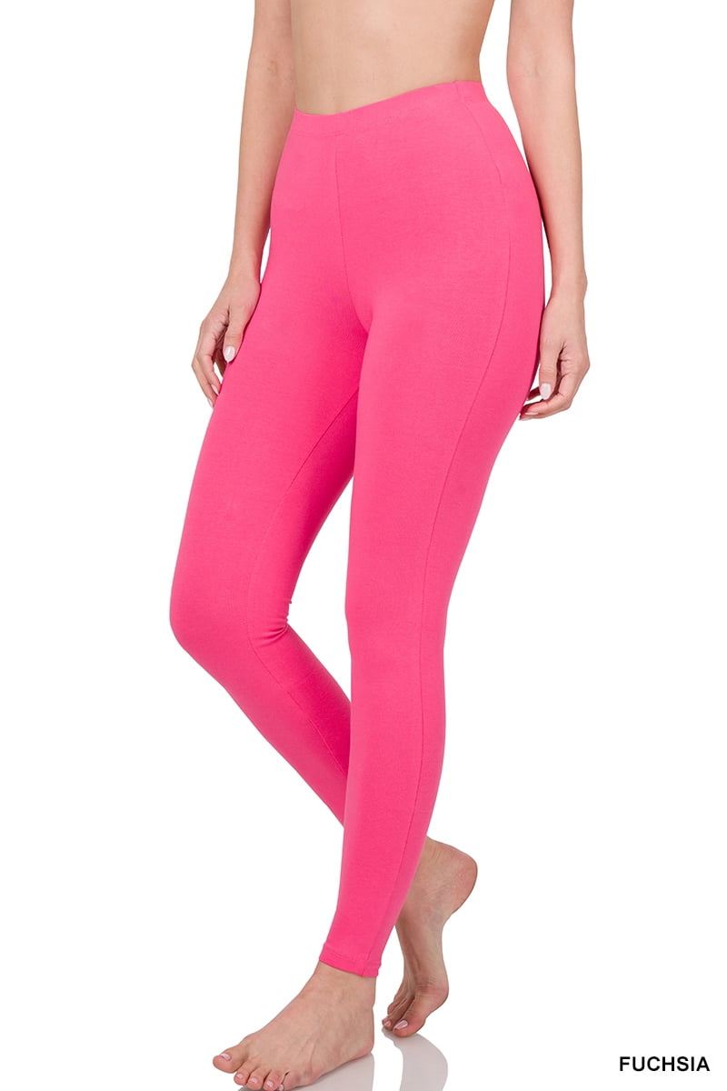 Zenana Plus Size High Waist Full Ankle Length Premium Thick Cotton ...