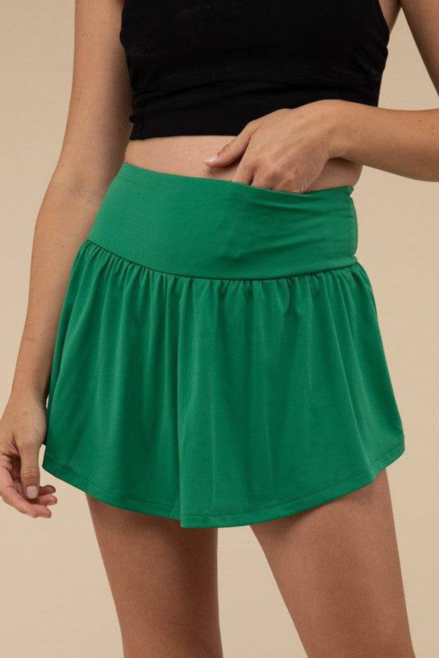 Zenana Wide Band Tennis Skirt with Zippered Back Pocket - Rosa Apparel ...