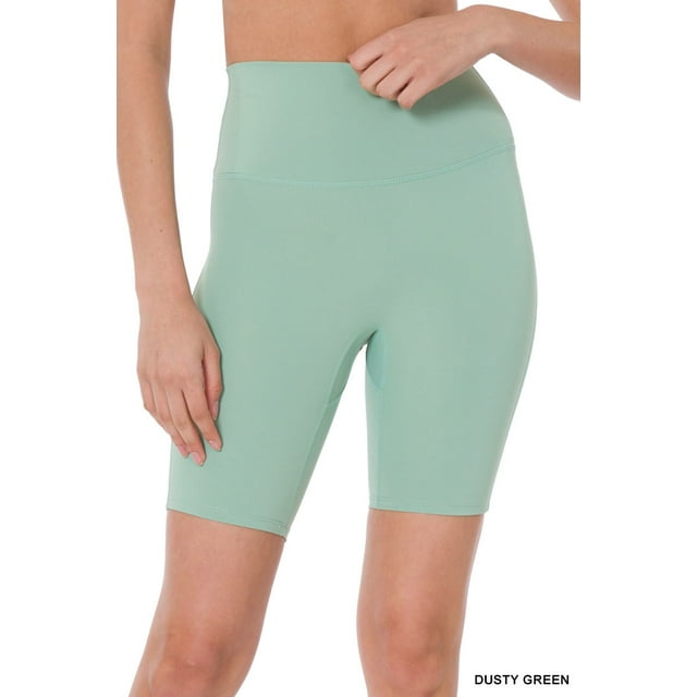 Zenana Women & Plus Athletic High Rise Wideband Workout Outseam Biker ...