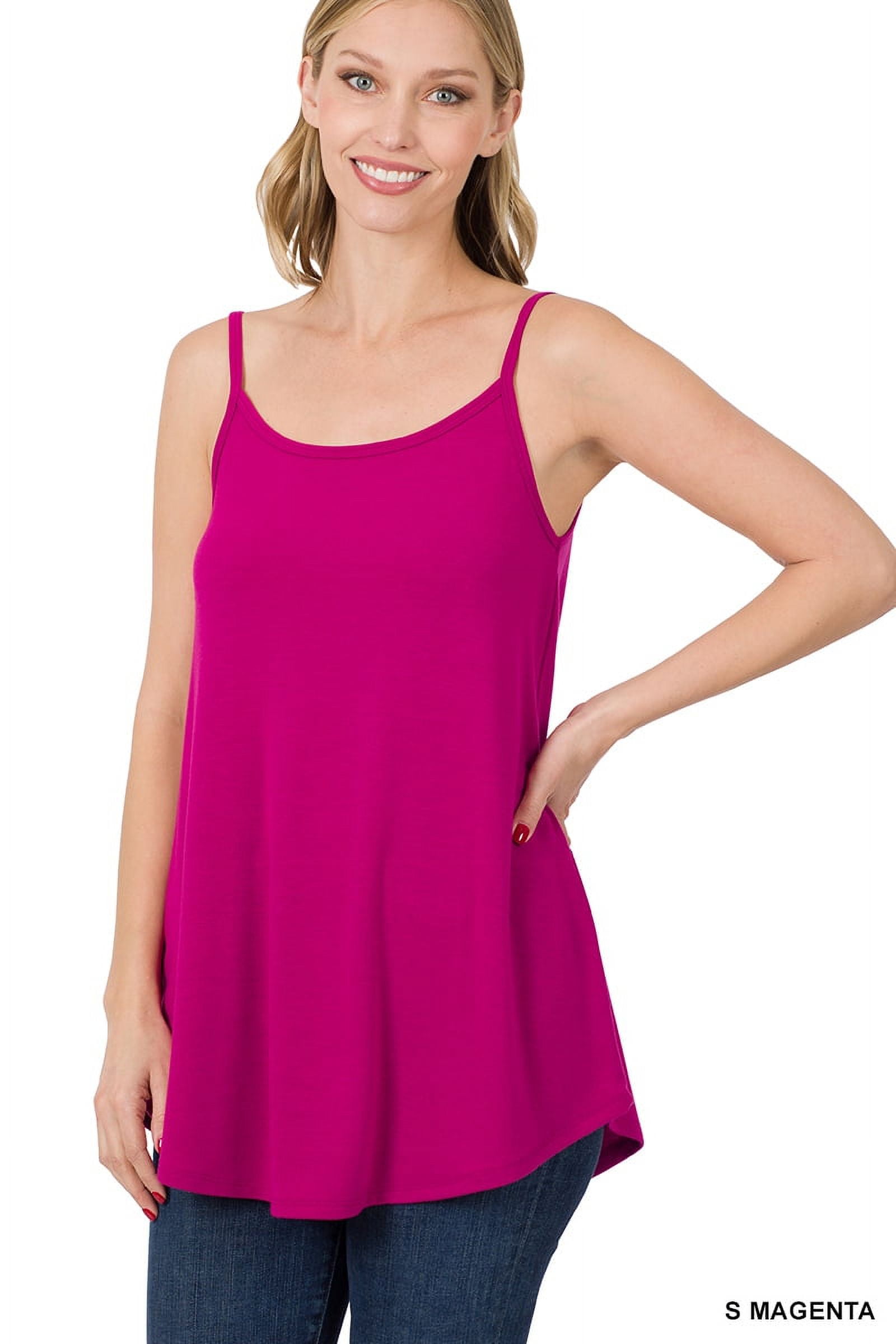 Zenana Women & Plus Front and Back Reversible Spaghetti Strap Flowy ...