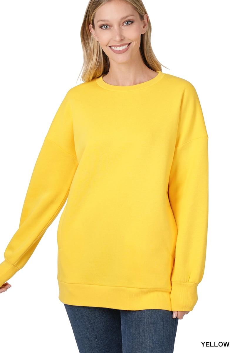 Zenana Women & Plus (S-3XL) Basic Relaxed Long Sleeve Round Neck ...