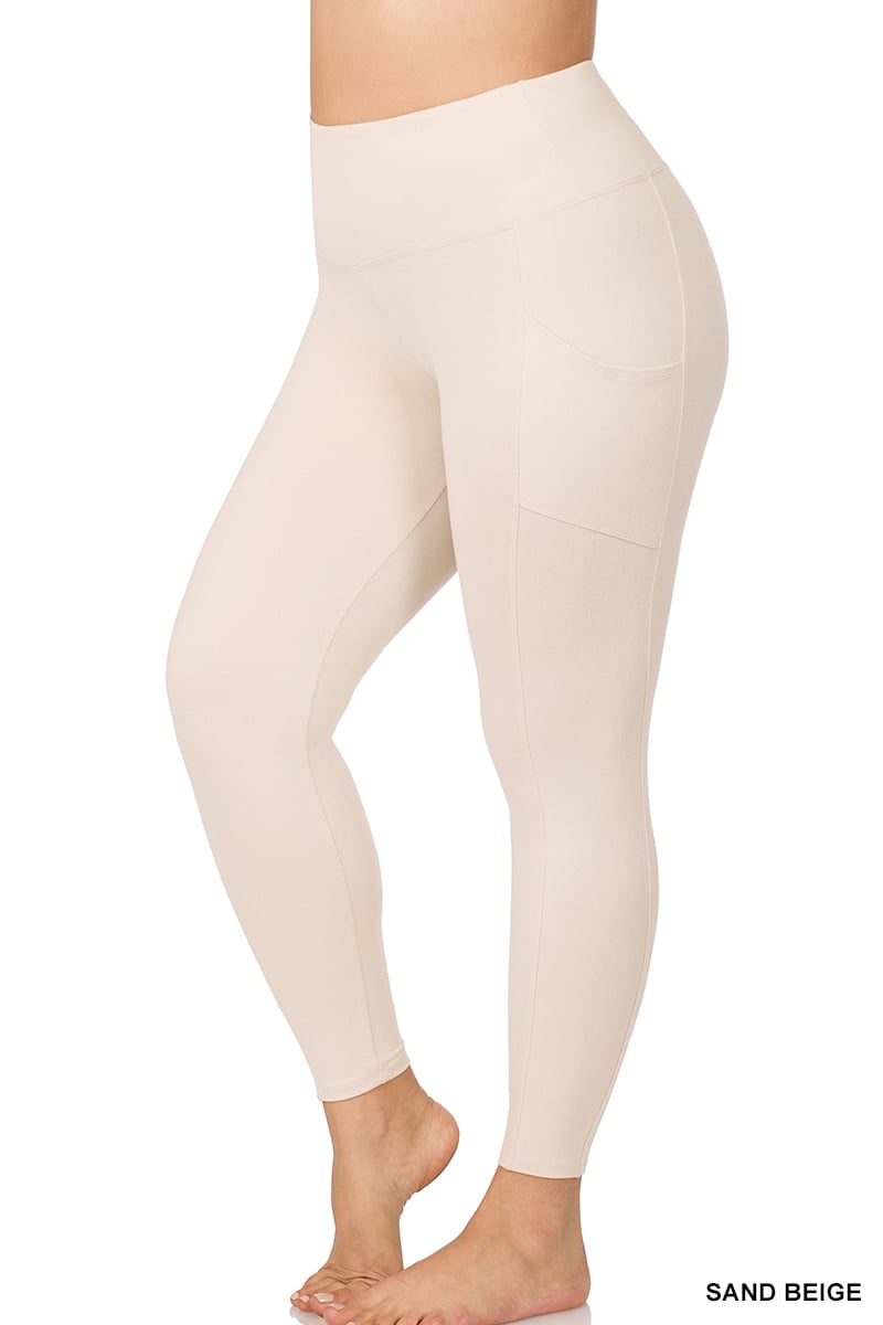 Zenana Women & Plus Soft Wide Waistband Active Fitness Tight Yoga ...