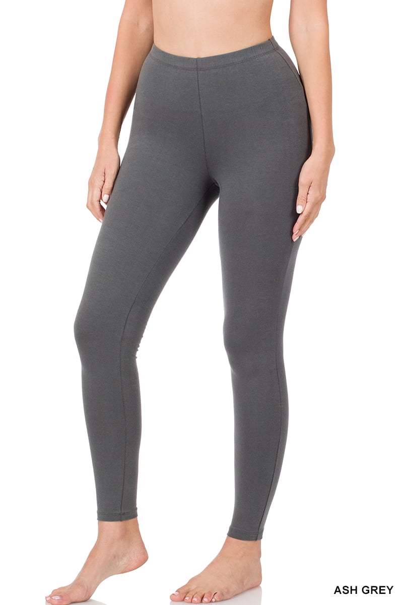 Zenana Women's High Waist Full Ankle Length Premium Thick Cotton ...