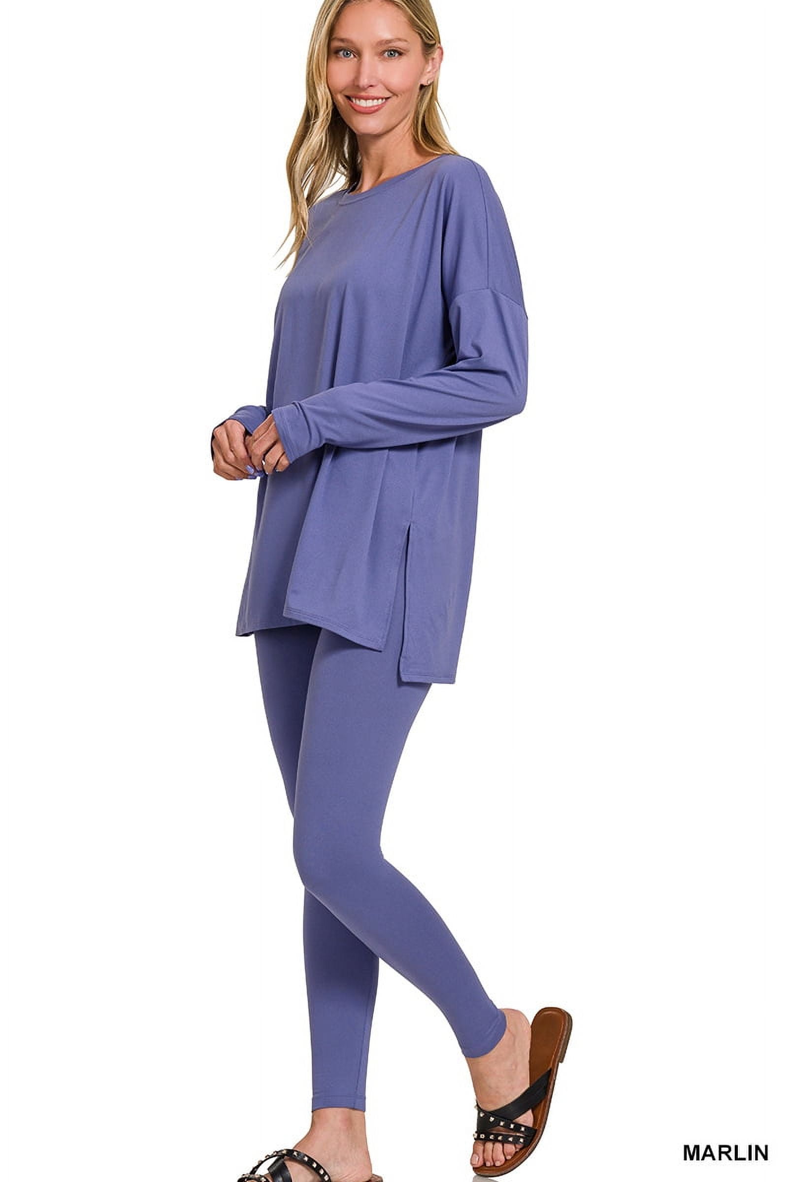 Zenana Women's Plus Size Soft Brushed Fabric V-Neck Long Sleeve Top ...