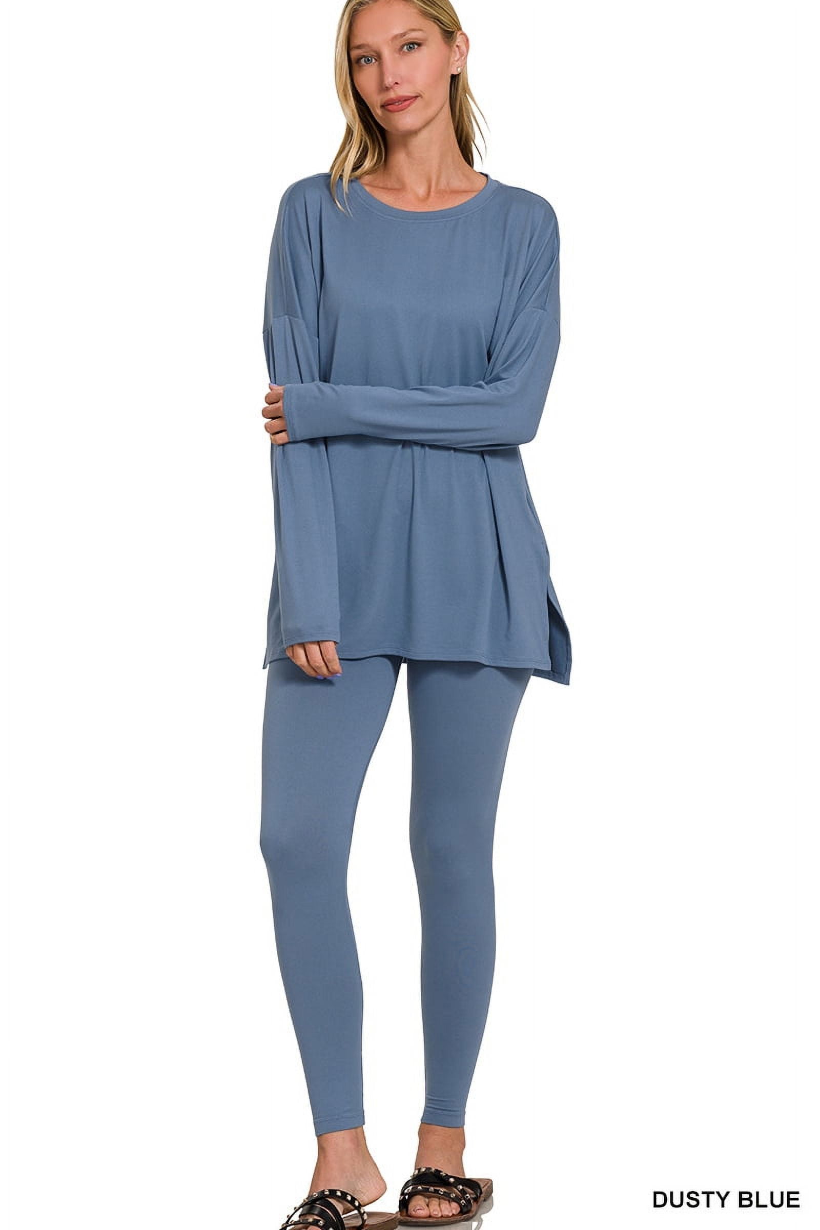 Zenana Women's Plus Size Soft Brushed Fabric V-Neck Long Sleeve Top ...