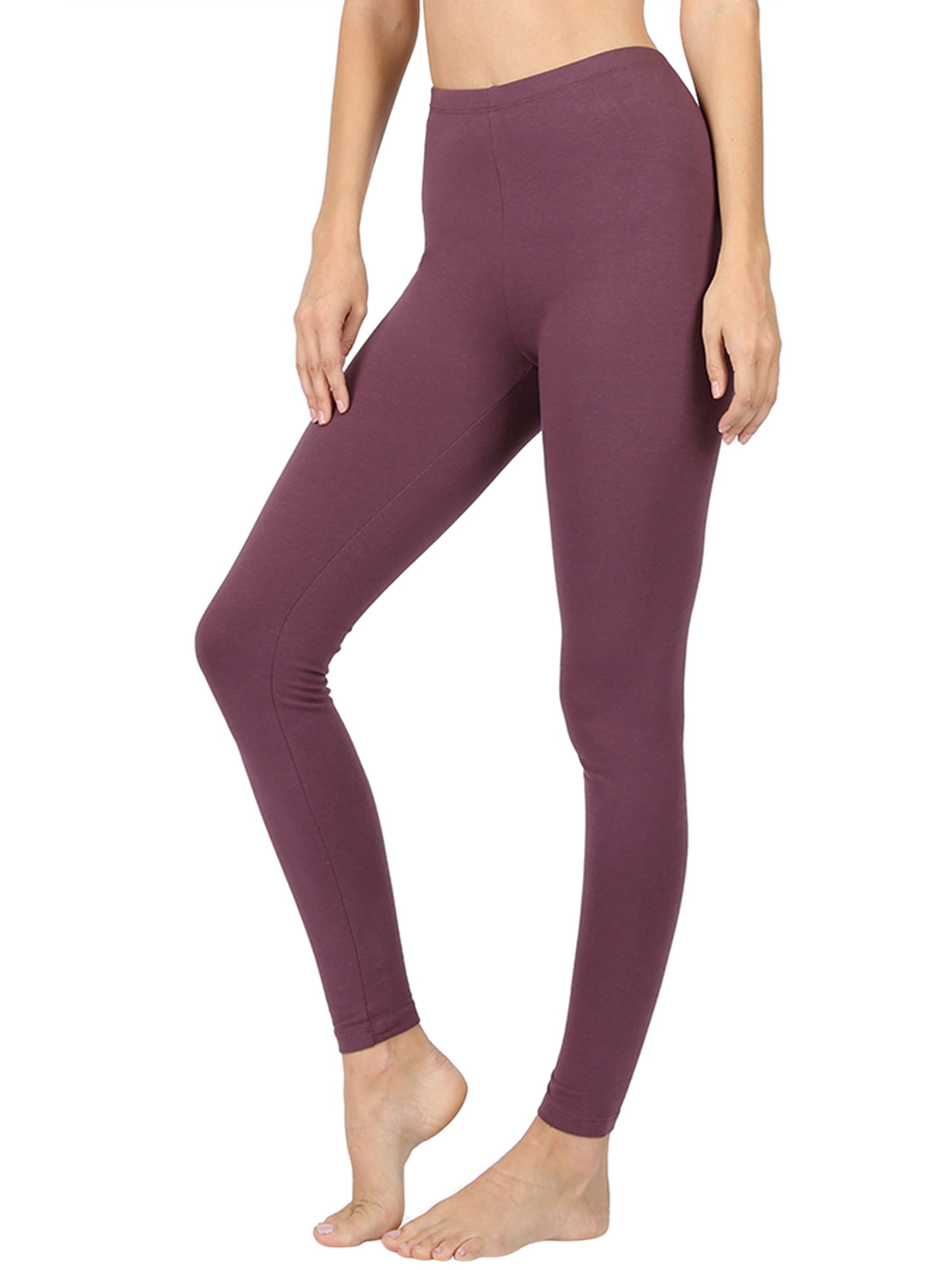 Zenana Women Premium Cotton High Waist Full Ankle Length Leggings ...