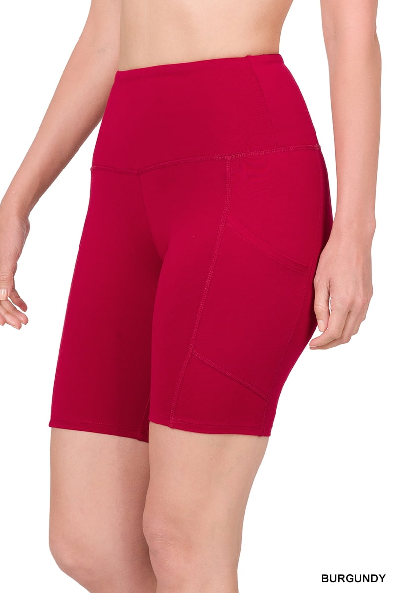 Zenana Women's Workout Yoga Running Compression Exercise Biker Shorts ...