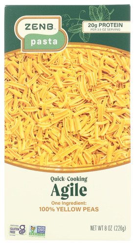 Zenb Agile Yellow Pea Pasta 8 oz (Pack Of 12) - Walmart.com