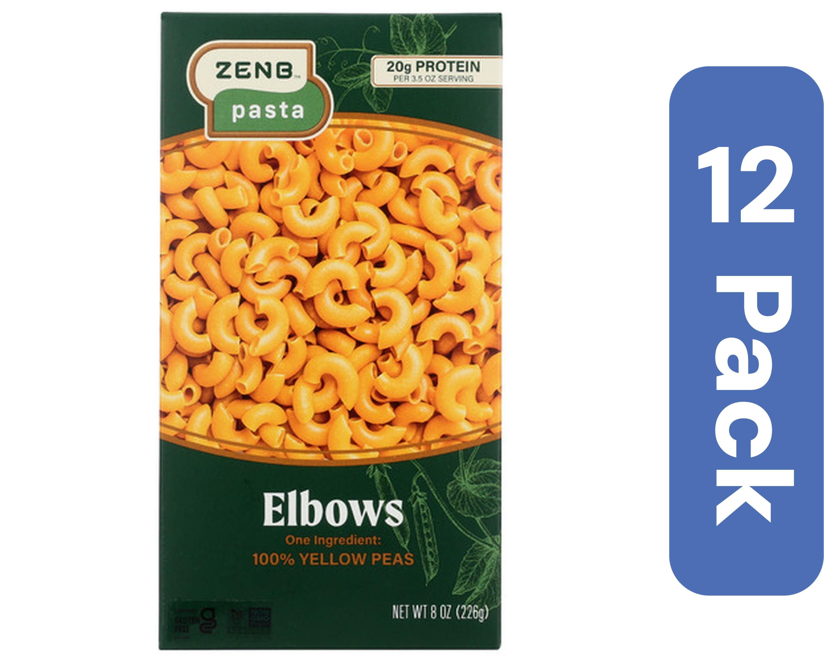 Zenb Yellow Pea Elbows Pasta 8 oz (Pack Of 12) - Walmart.com