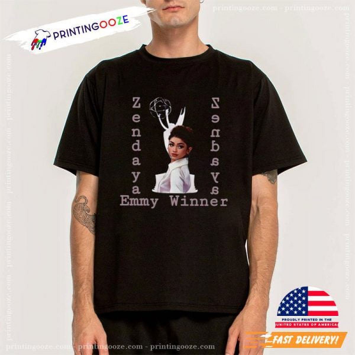 Zendaya Emmy Winner Basic T-shirt - Walmart.com
