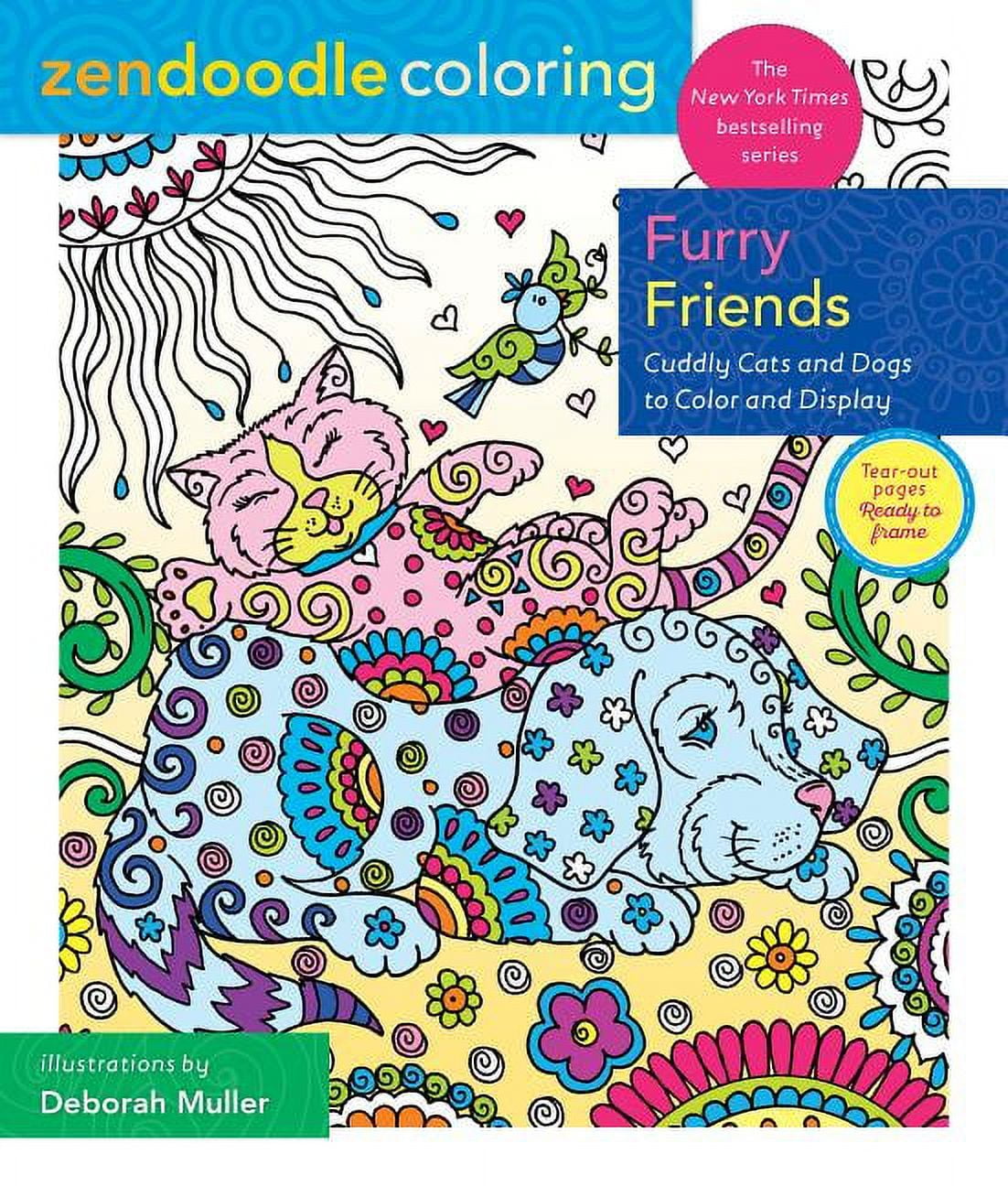 Zendoodle Coloring Zendoodle Coloring: Furry Friends: Cuddly Cats and ...