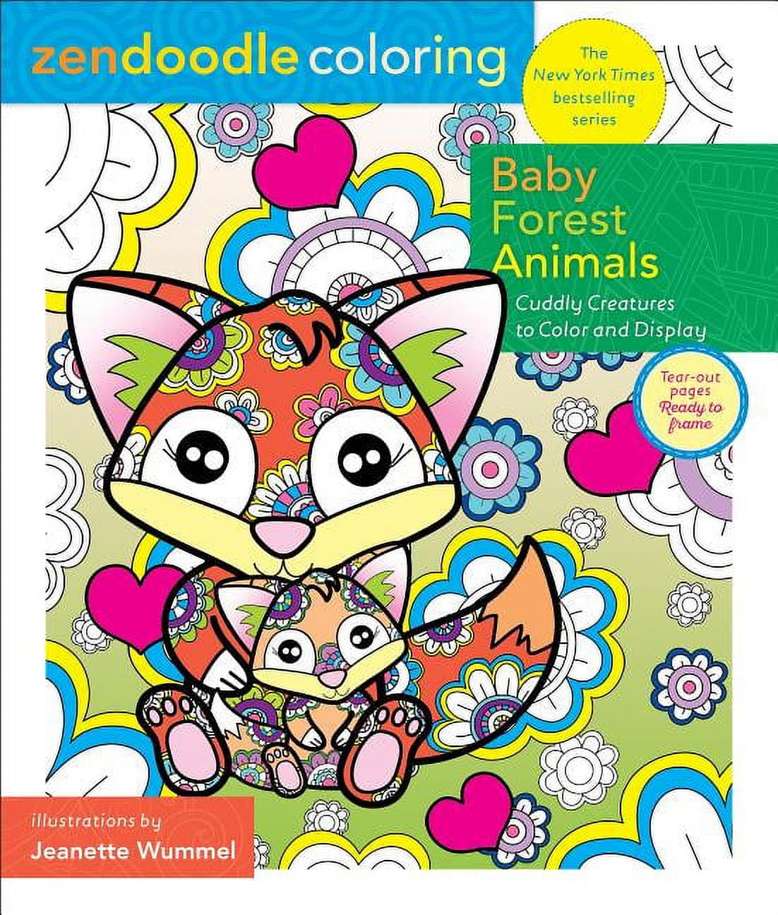Zendoodle Coloring: Zendoodle Coloring: Baby Forest Animals: Cuddly ...