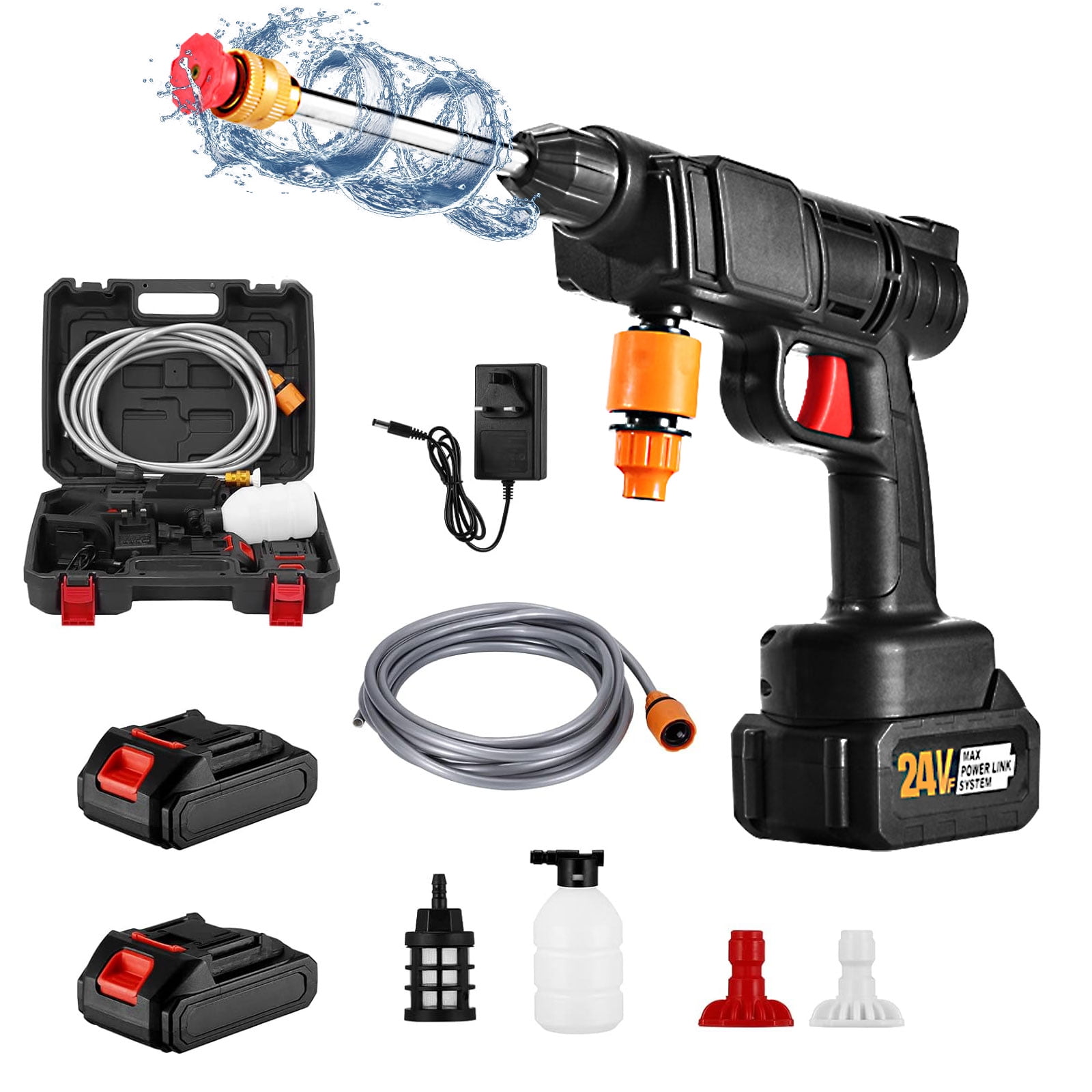 Zeng 21V, 300W, Battery Powered, Cold Water Handheld Pressure Washer ...